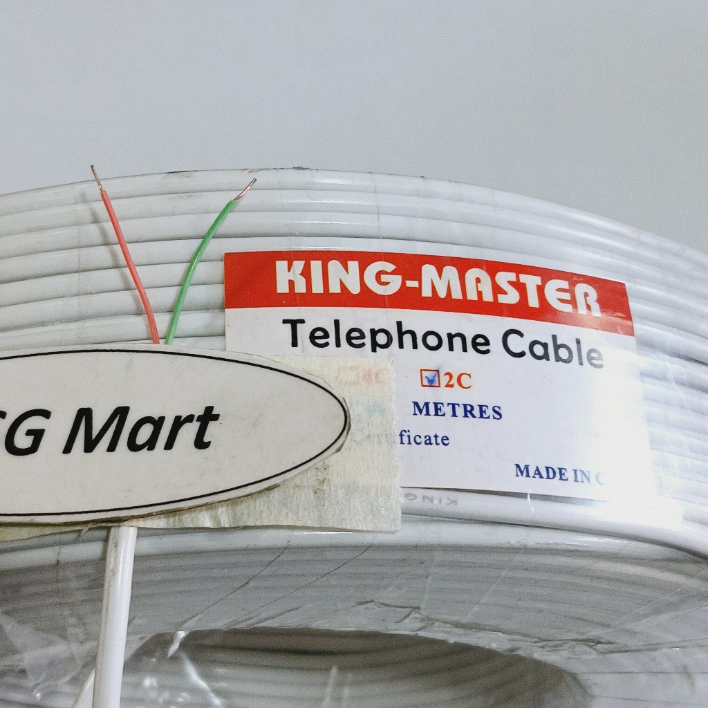 2-heart telephone cable (2 lines / 2C / RJ11) / 150M ROLL (King Master ...