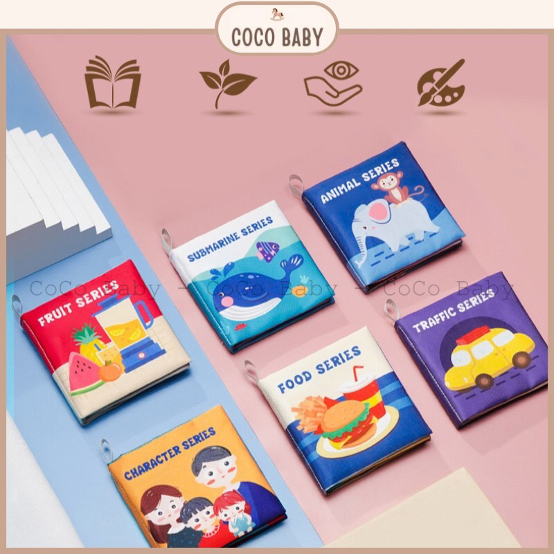 Cloth books for children: Visual stimulation, many topics, recognize ...