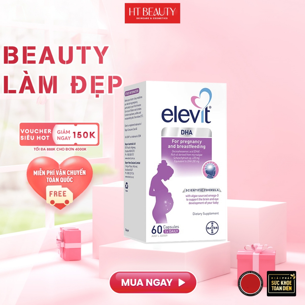 Bayer Elevit DHA For Pregnancy & Breastfeeding 60 Tablets Elevit DHA ...