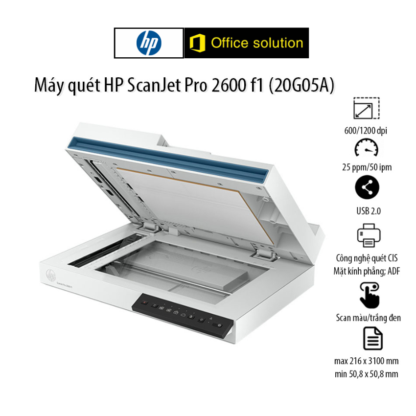 Hp ScanJet Pro 2600 f1 scanner (20G05A) - Automatic 2-sided scanning ...