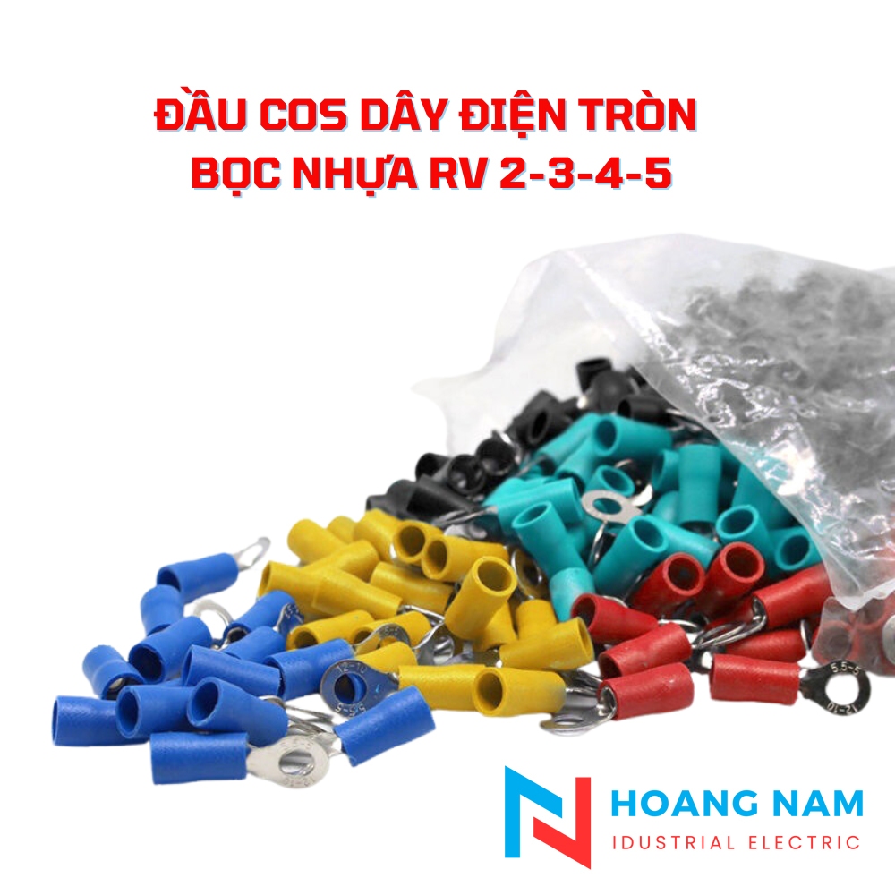 [100 Pieces] Rv 2-3-4-5 Plastic Coated Round Electrical Wire Cos Heads ...