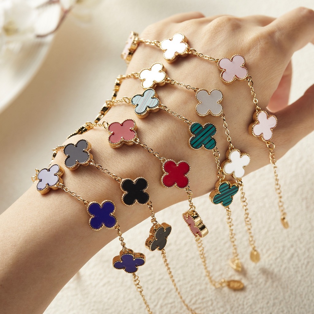 OXY Alloy Bracelet, Beautiful Four Leaf Clover Bracelet L001 (FREE ANTI ...
