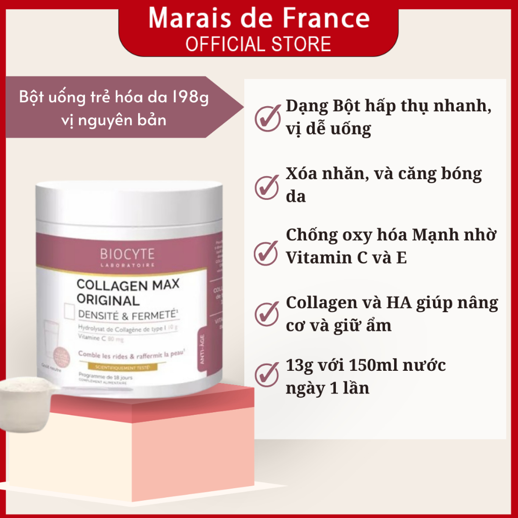 Original Biocyte Collagen Max Collagen Supplement Powder Anti-Concave ...