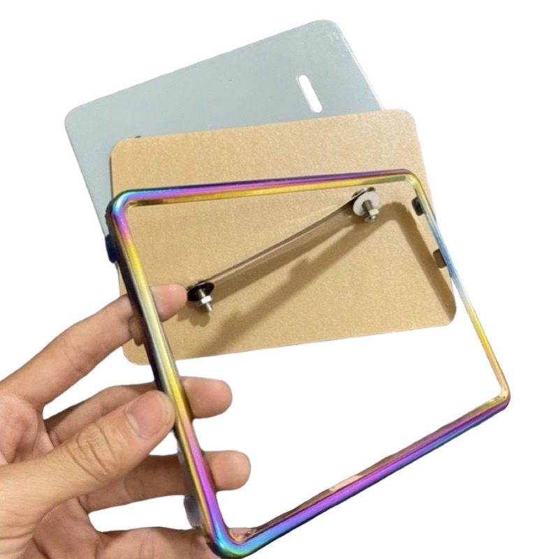 Waterproof 7-Color Titanium License Plate Border Set Fits All Types of ...