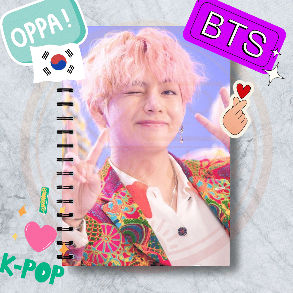 Paper cover notebook with pictures of BTS members - Notebook, diary ...