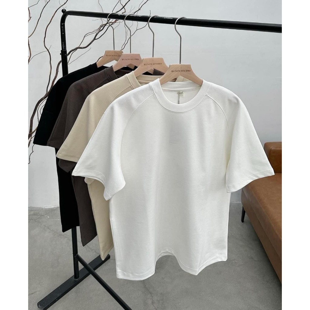 Boxy 100% cotton 250gsm Soft Smooth short sleeve Plain T-Shirt, Basic ...