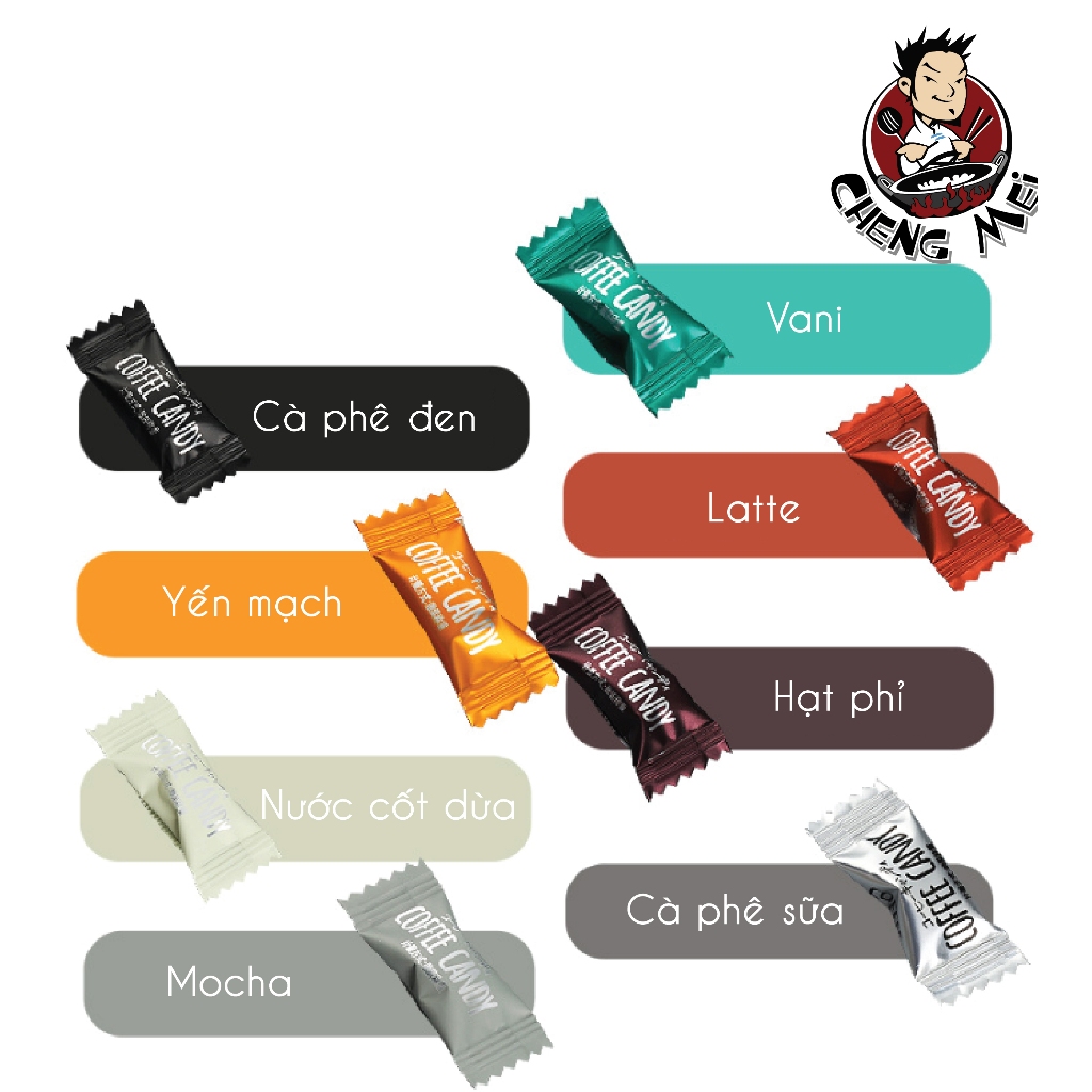 Candy Cofee multi-flavored diet coffee Candy (1 bag of 100 tablets ...