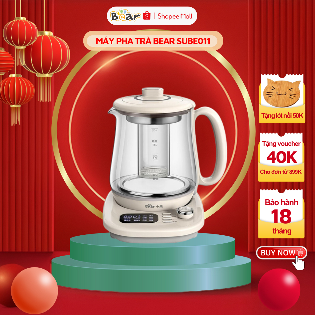 Bear SUBE011 Tea Maker, 12 Multi-Function Safe De-Chlorine De-Chlorine ...