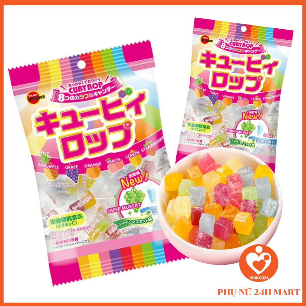 Japanese Cuby Rop Bourbon fruit candy 8 flavors [August 2025] | Shopee ...