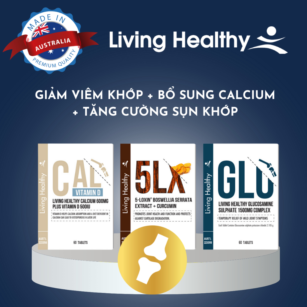 Living Healthy Calcium + anti-inflammatory, degenerative oral tablet ...