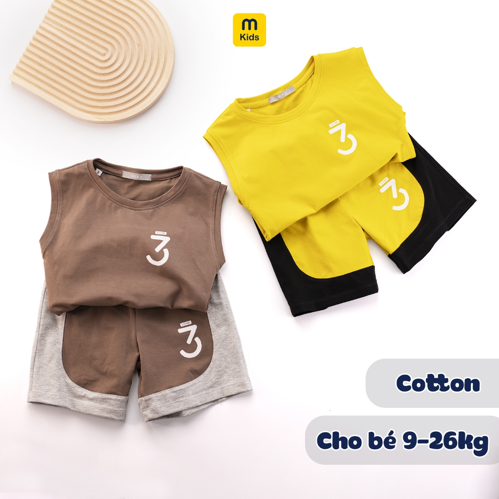 Three-hole set for boys with Number 3 Justme pattern, healthy fashion ...