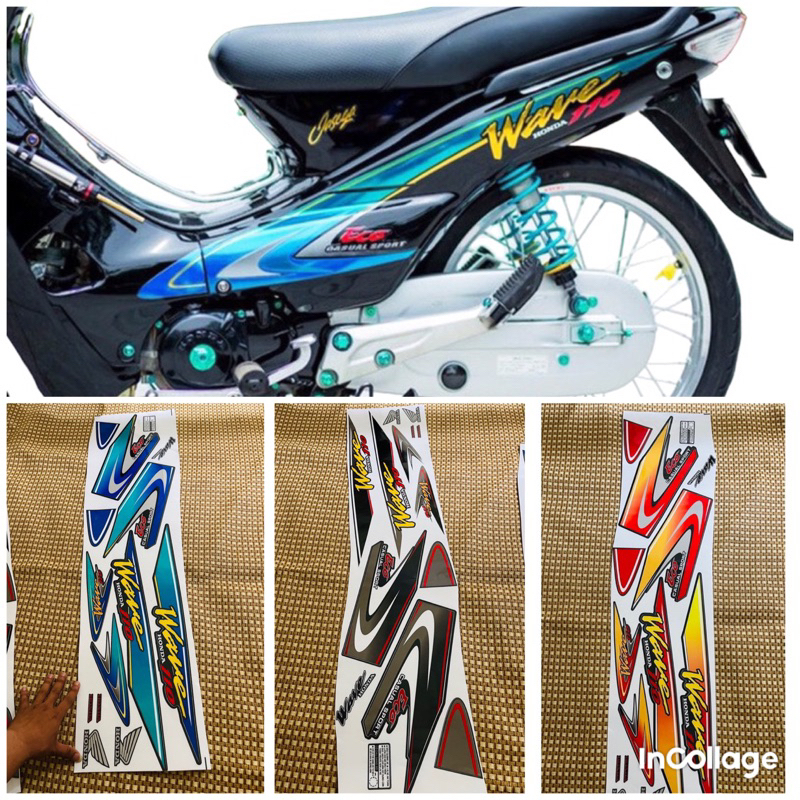 Wave 110 Eco Model Removable Stamp Only Small Wave Stickers, Zx ...