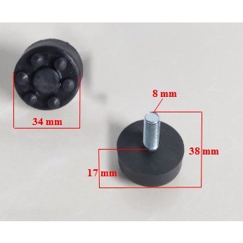 Furniture Adjustment Legs M8 d+34mm, Threaded Legs, Height Increase ...