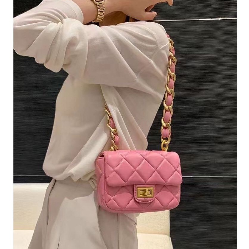 New Style High-End Women'S Handbags With Lovely Pink Shoulder Strap ...