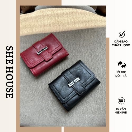 Women's small folding wallet with many compartments. Personal and ...