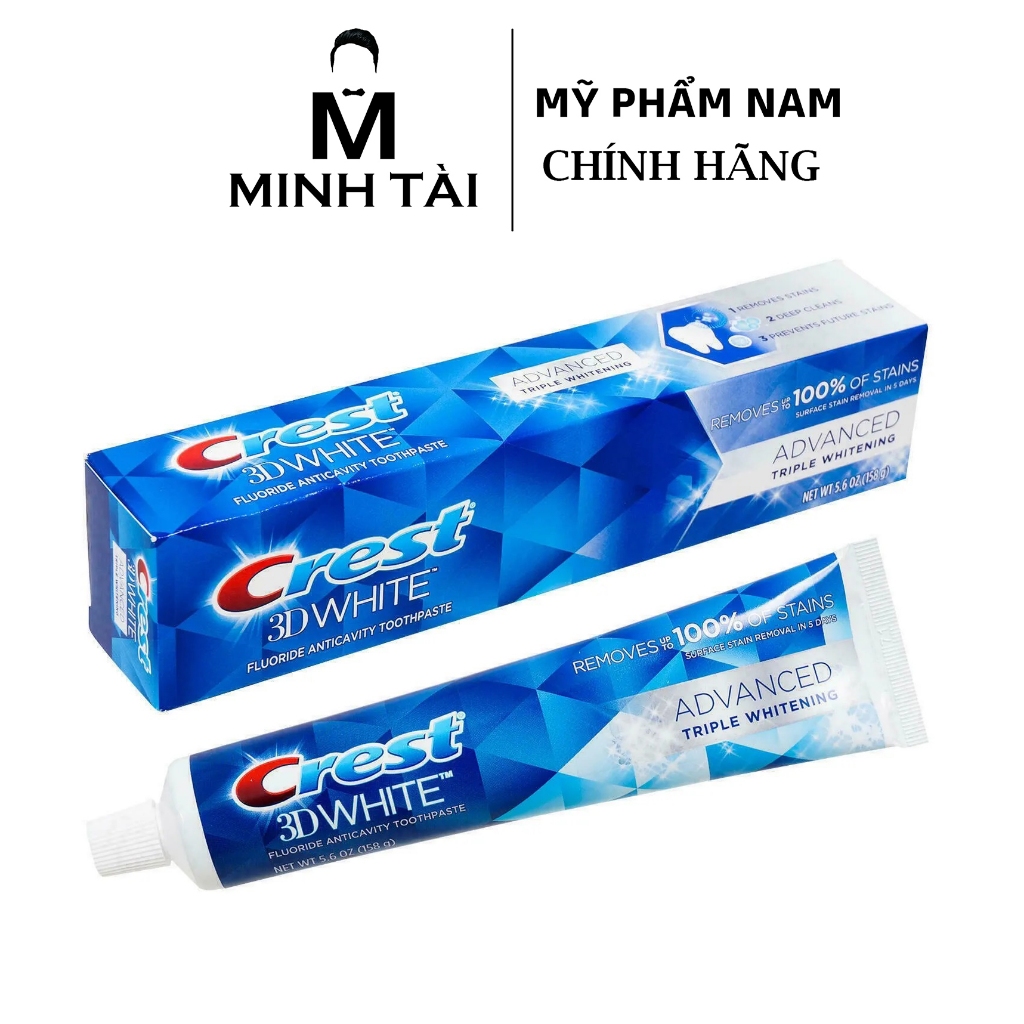 Crest 3D White Toothpaste - Advanced Whitening 147g | Shopee Malaysia