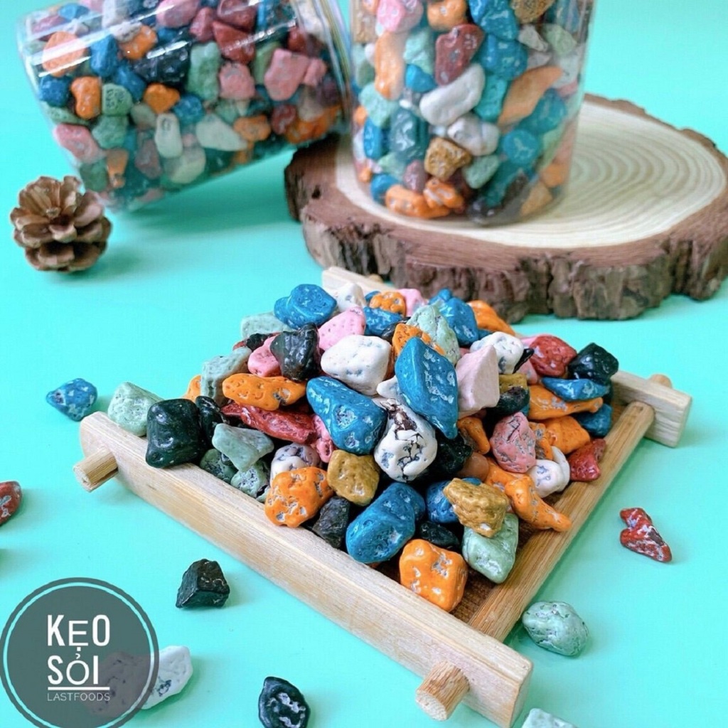 Colorful chocolate pebble candy pet box 500g - Piece childhood snacks ...