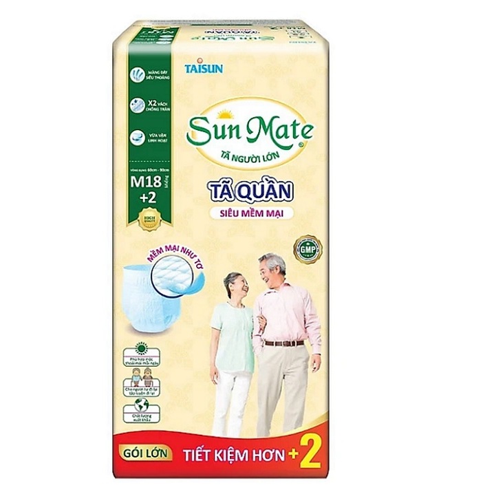 Sunmate diaper pants sizes M18+2 /size M9/ size L8 (diapers for adults) | Shopee Malaysia