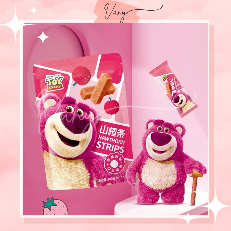 Apricot Sticks Lotso Disney Strawberry Bear Gummy Lollipops Sweet and ...