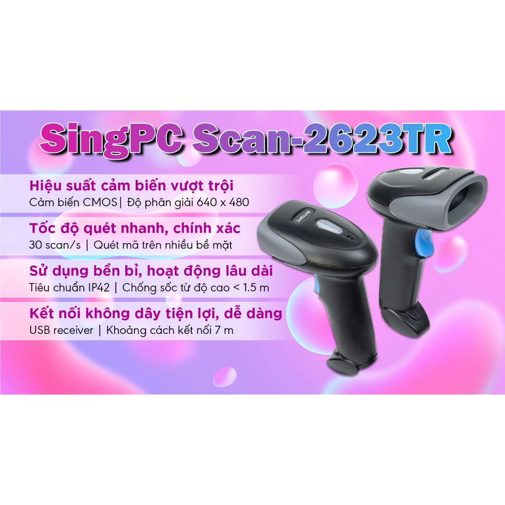 Singpc Scan 2D WIRELESS barcode scanner - 2623TR - Genuine product ...