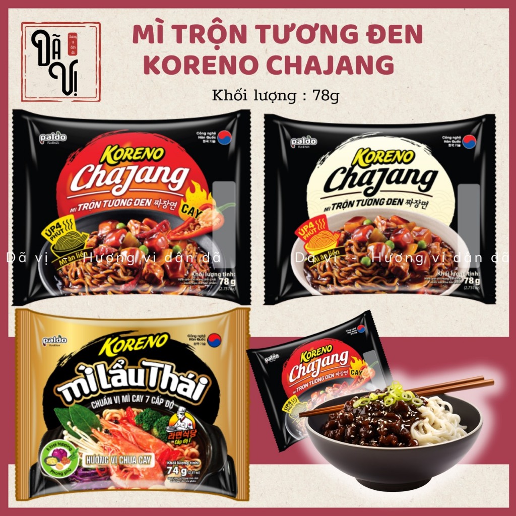 Paldo Koreno Chajang Black Soy Sauce Noodles (78g Pack) - Departmental Flavor | Shopee Malaysia