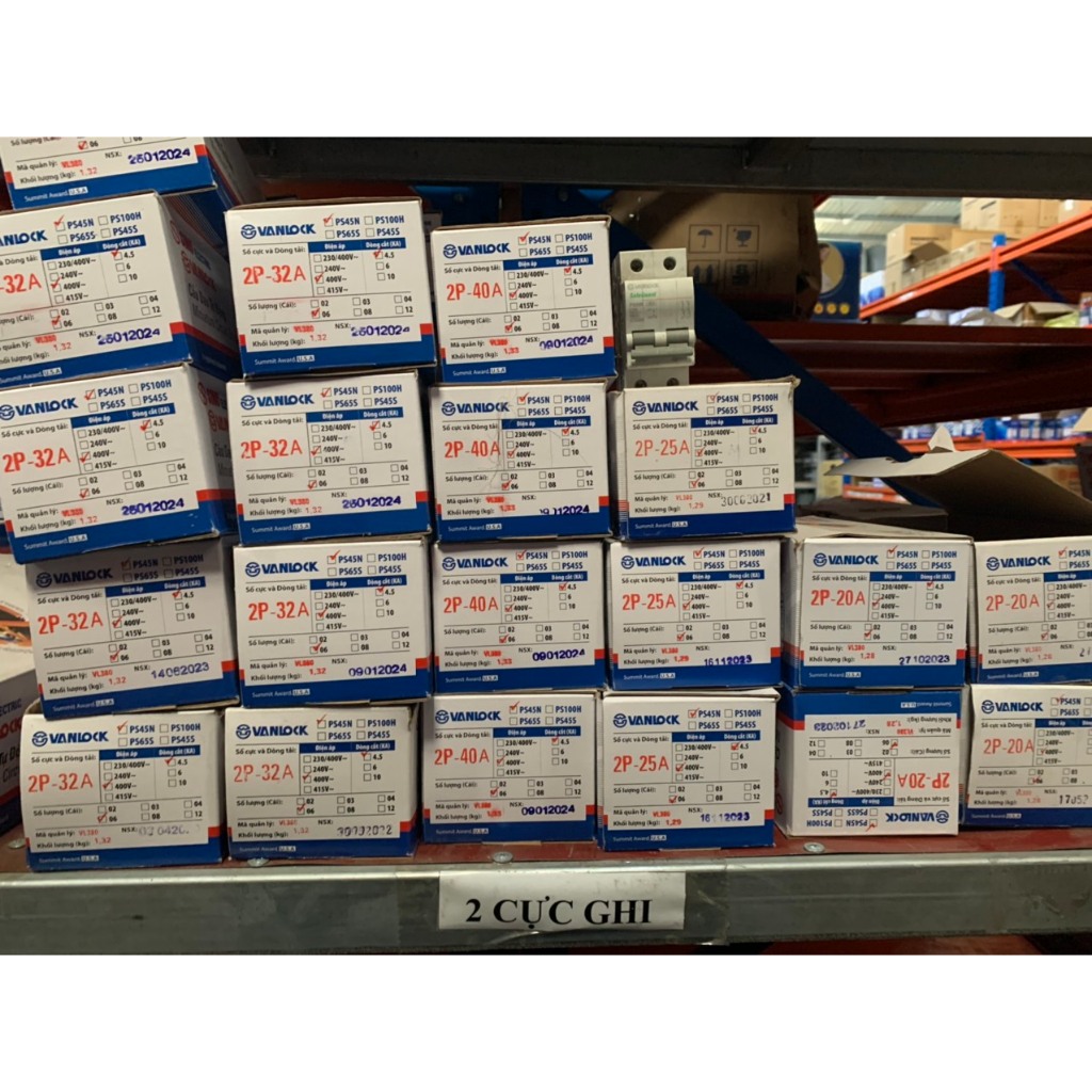 Mcb Vanlock PS45N automatic circuit breaker - 2-pole type | Shopee Malaysia