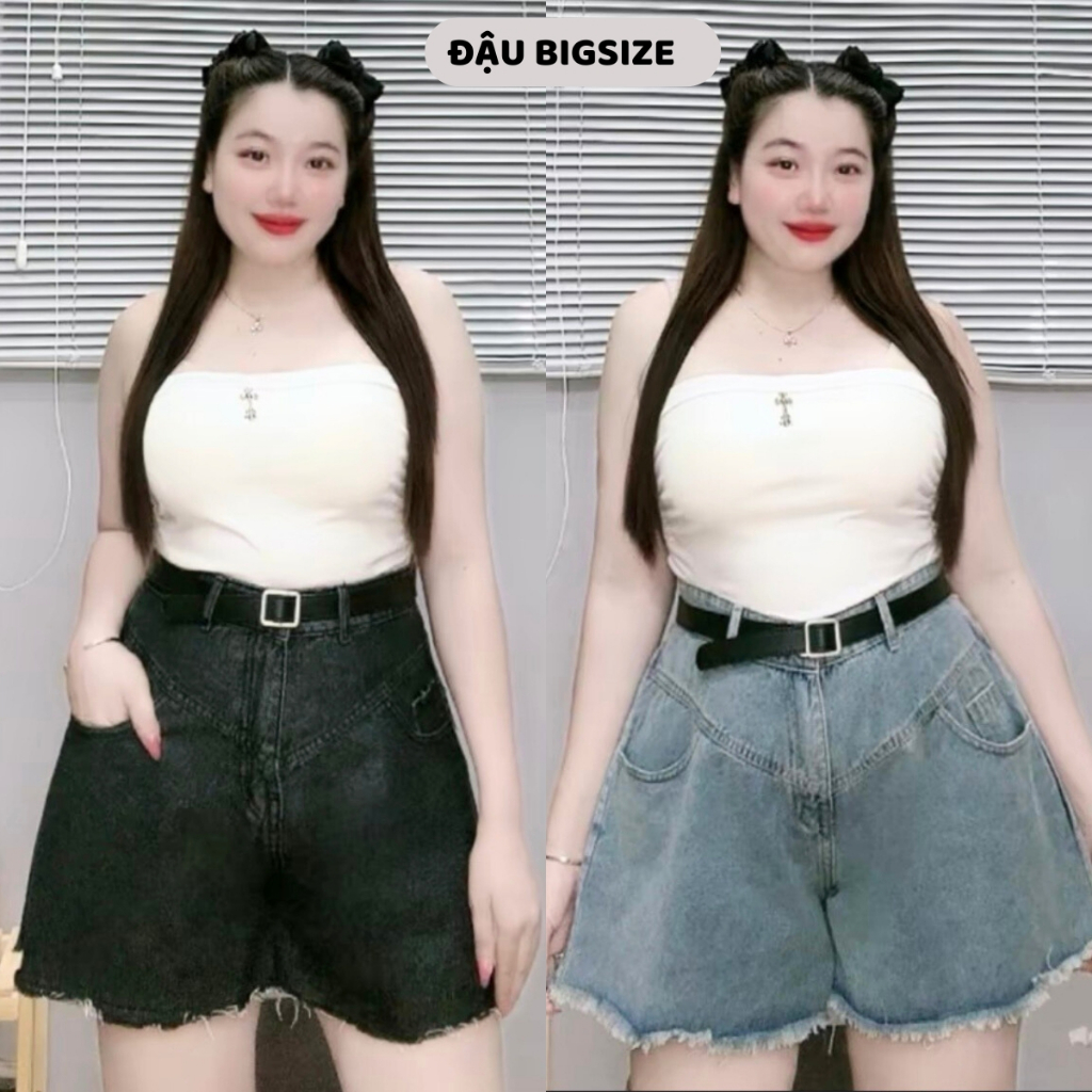 Shorts Bigsize women's high-waisted ripped wide-leg jeans, sporty A ...