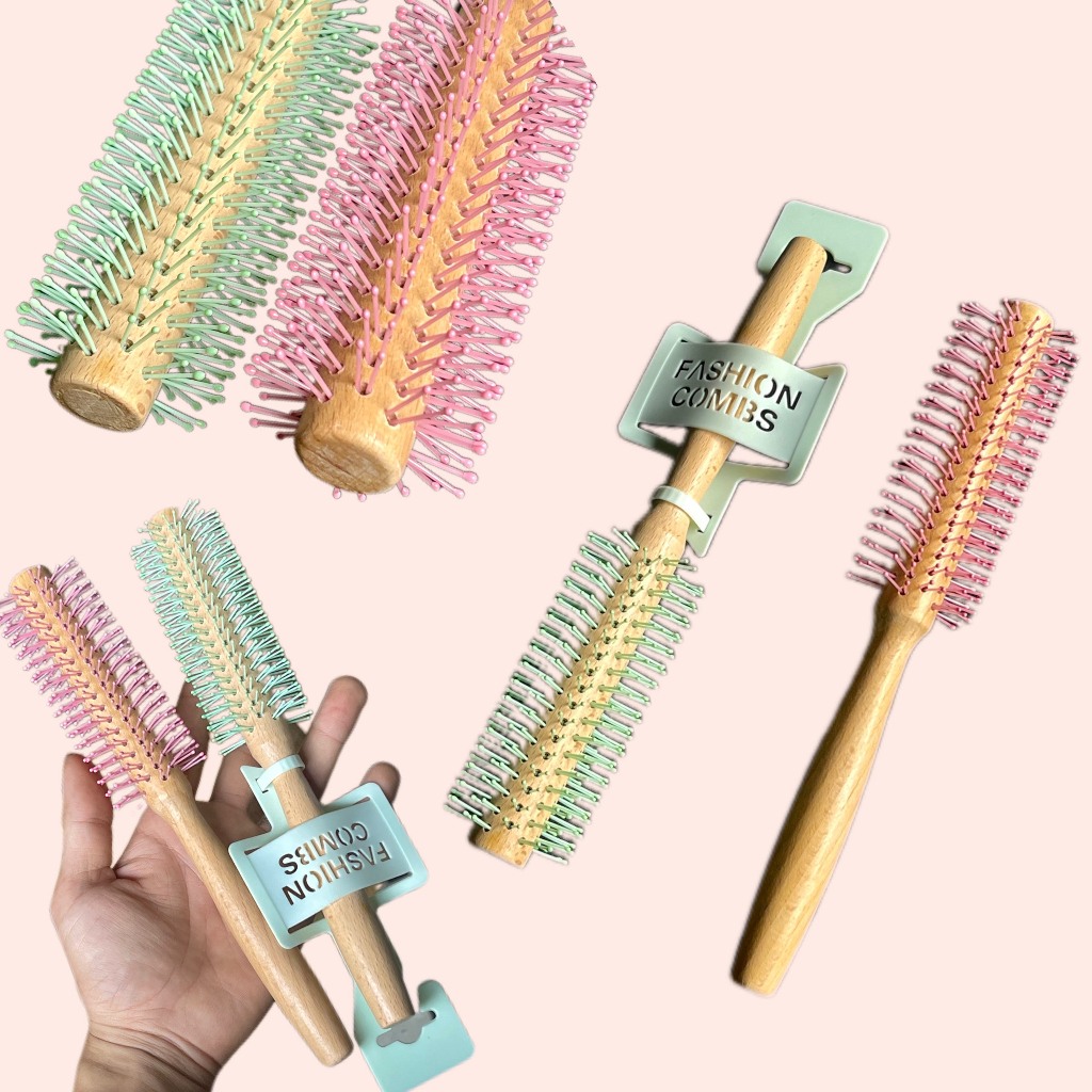 Round Comb Styling pastel Hair Color, Debugging Comb, Scalp massage And ...