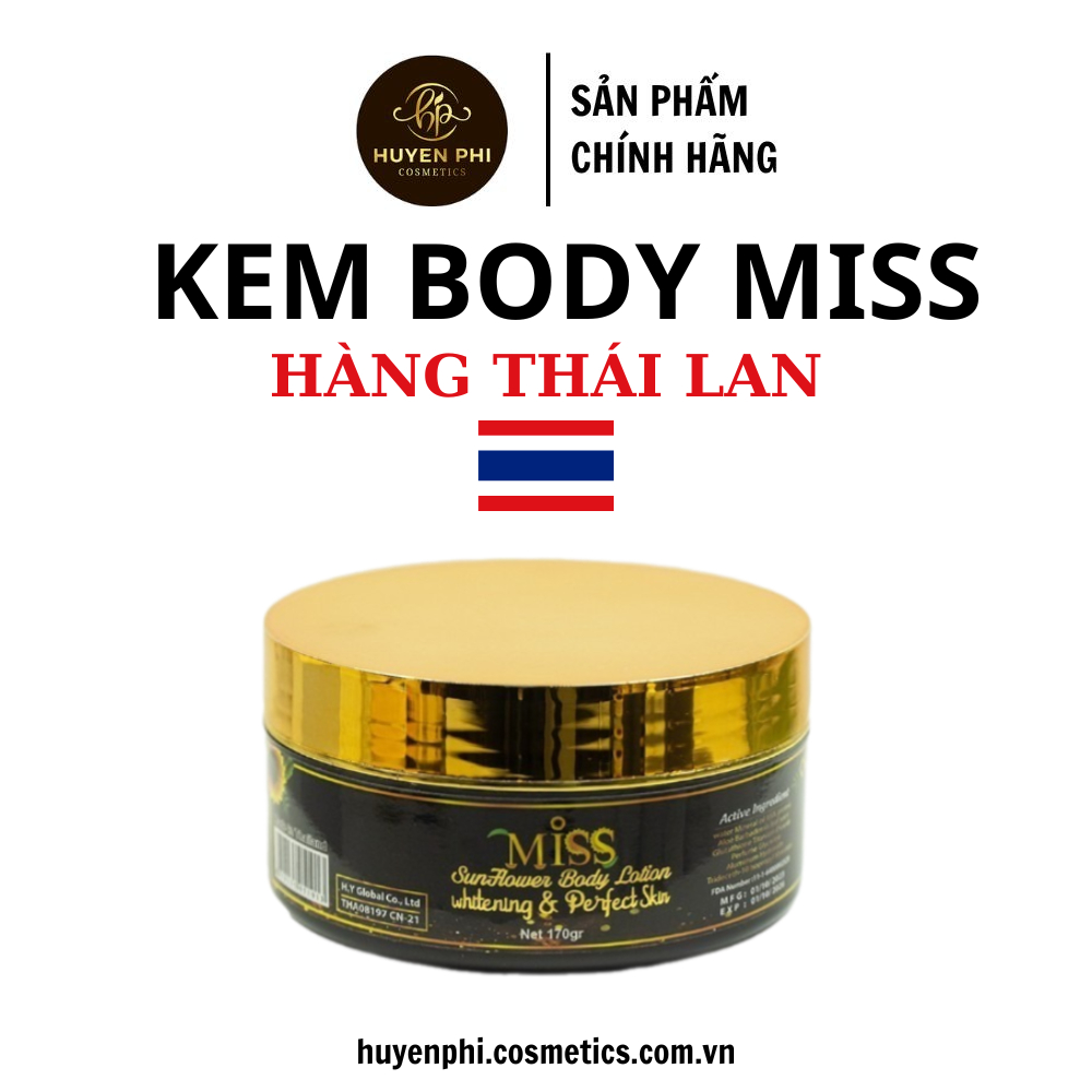 Body Miss Thailand instant skin whitening cream made in Thailand 170g ...