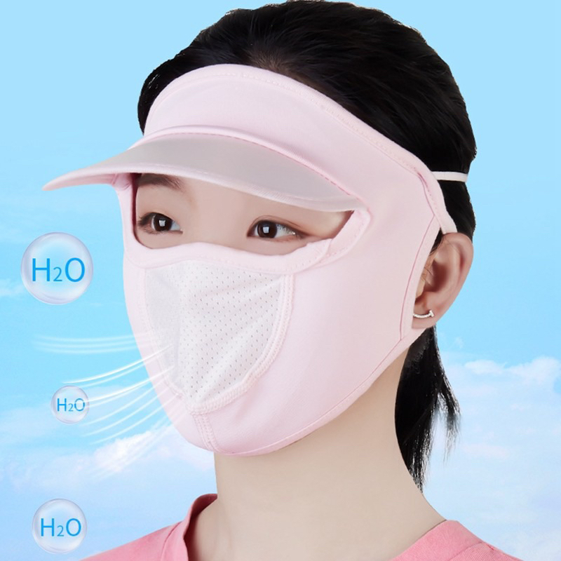 Sun protection mask with visor, ninja sun protection made of cold ...