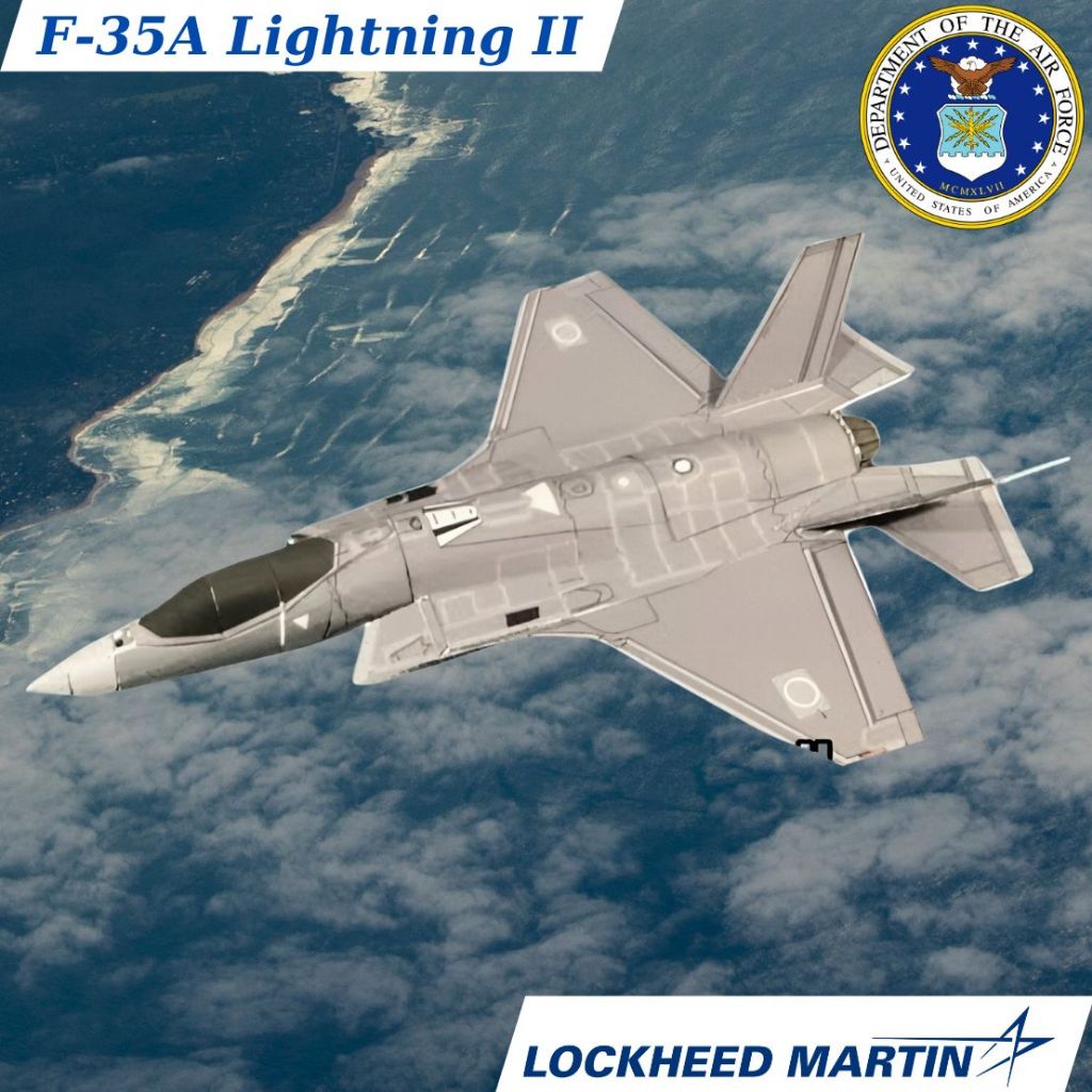 Paper Model of 5th Generation F-35 Lightning II Multitasking Stealth ...