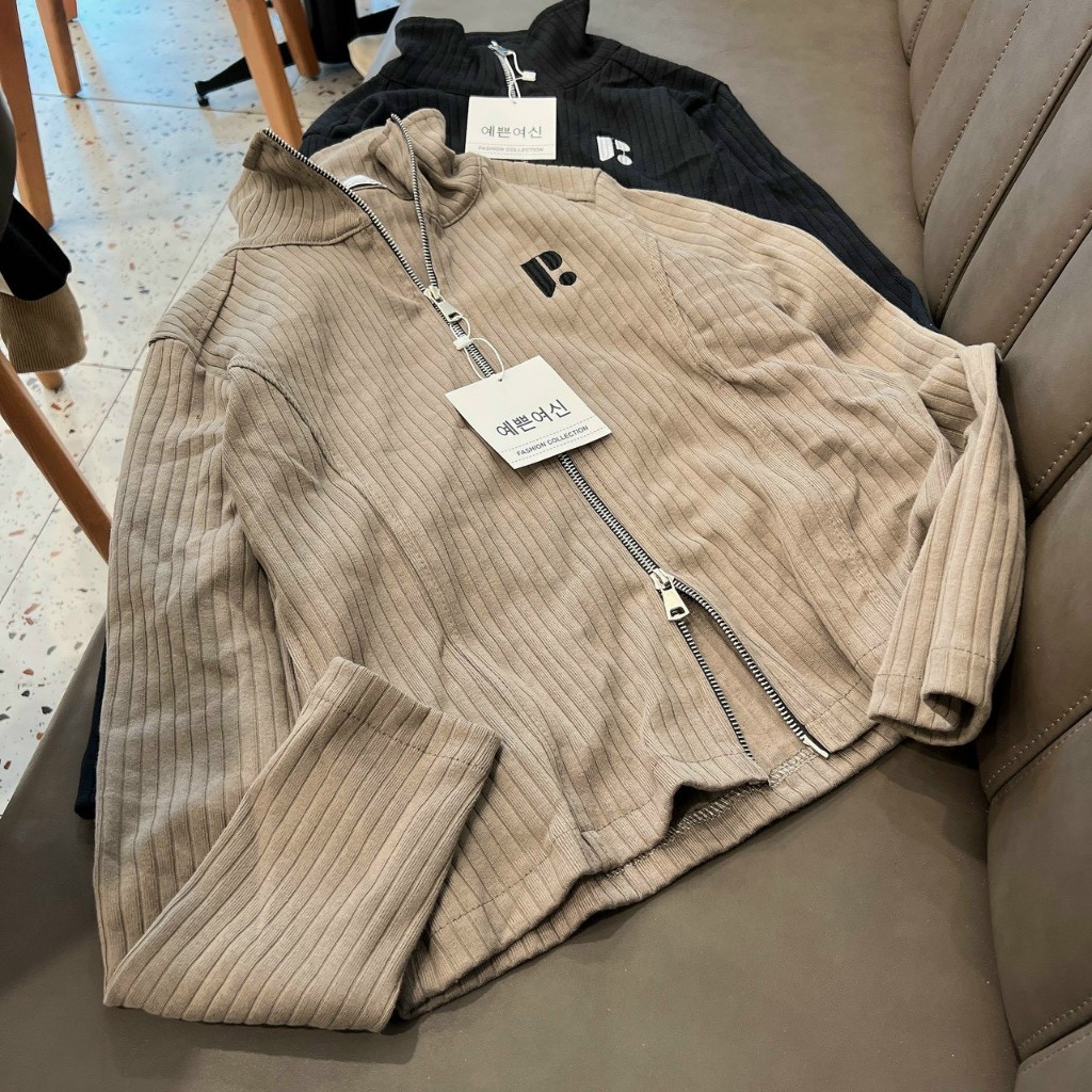 High-neck cardigan Woolen Jacket With 2-Headed Zipper, Wide Short-Neck ...