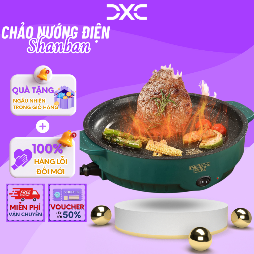 Multi-purpose Mini Electric Grill 26cm Capacity 600W High-Quality Stone ...