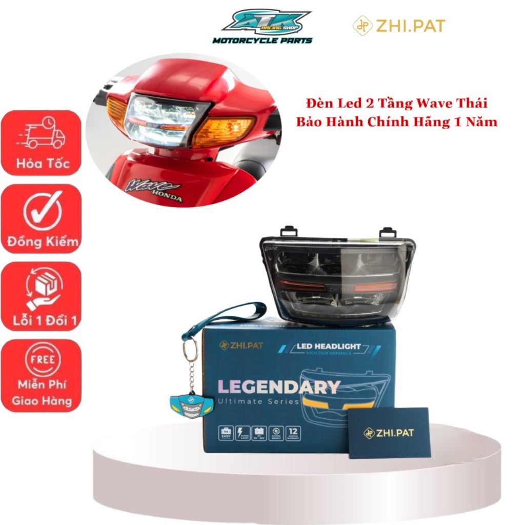 Genuine ZHIPAT 2-stage led headlights for wave 100, 110 110s wave ...