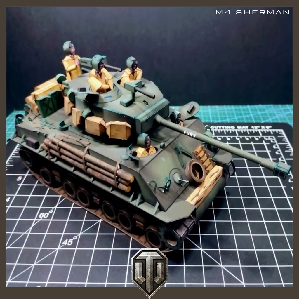Paper Model of the US Army M4 SHERMAN Medium Tank | Shopee Malaysia