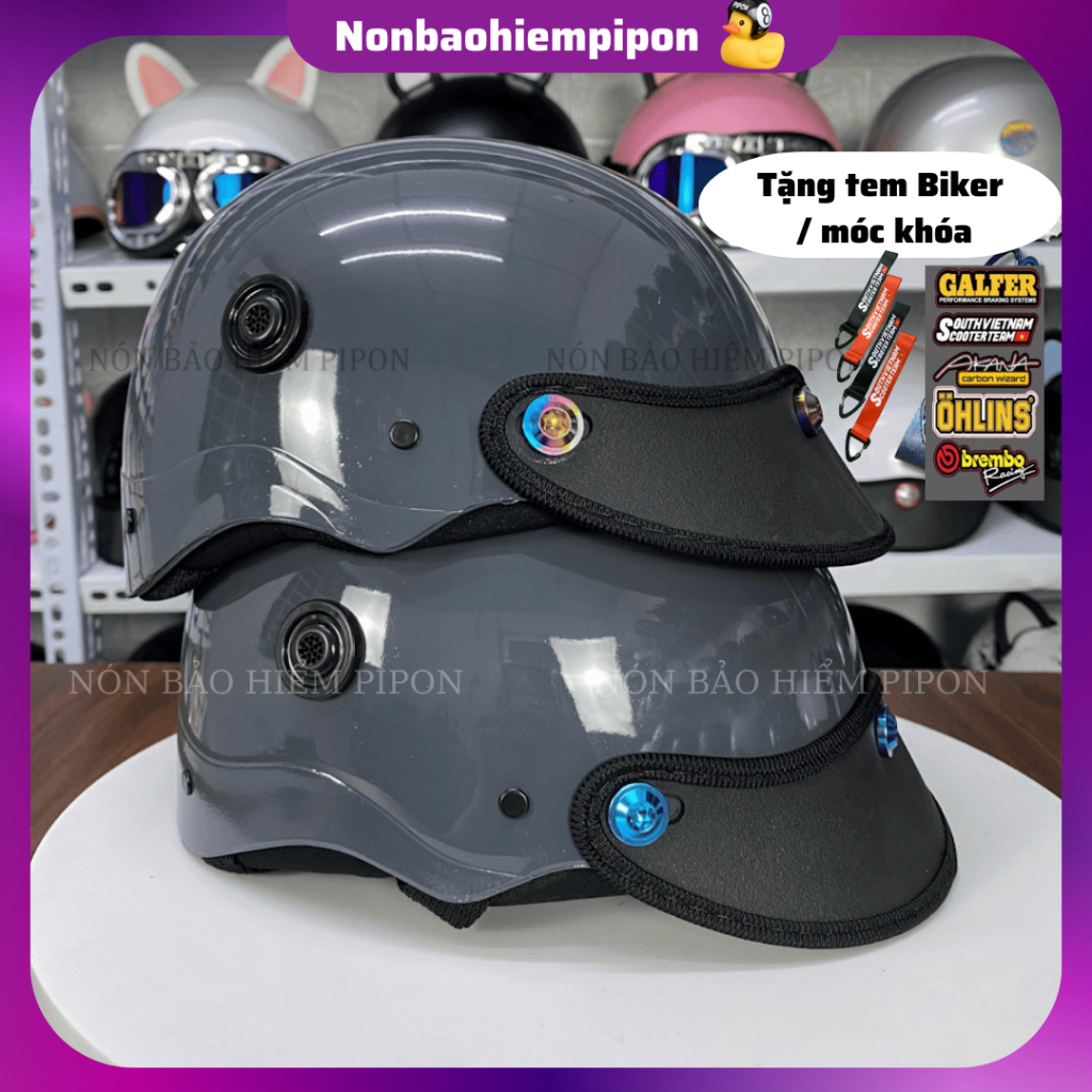 Cool Titanium screw helmet FREE BIKER STAMP, half-head helmet with nano ...