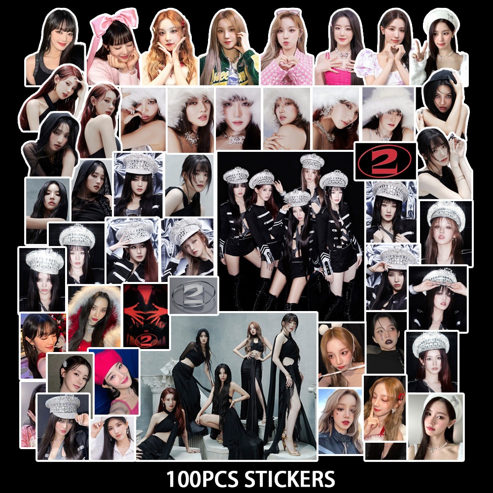 Set of 100 decorative stickers (G)-IDLE 2024 (random delivery) | Shopee ...