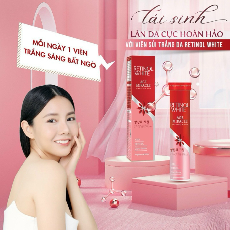 Retinol White Whitening Effervescent Skin Whitening, Blurred, Anti ...