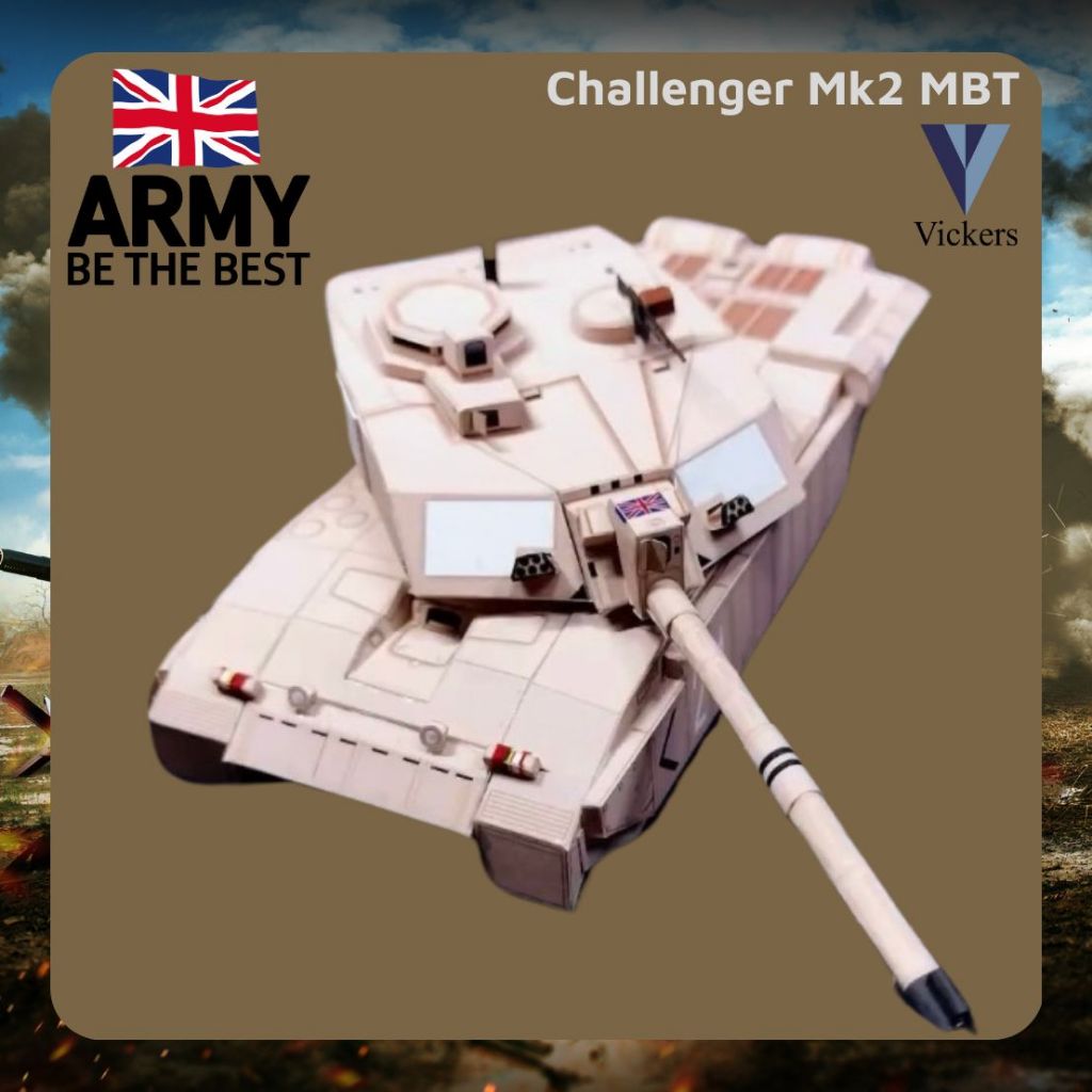Mbt II Challenger Main Battle Tank Paper Model | Shopee Malaysia