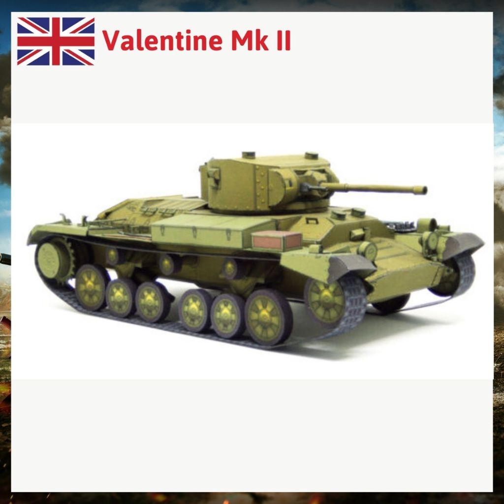 Heavy Duty Tank Paper Model Mk II Valentine | Shopee Malaysia