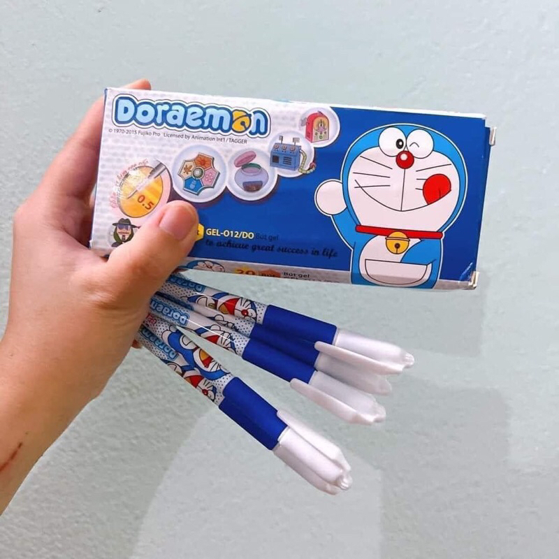 Box of 20 Thien Long Doraemon Gel Pens - 012/DO (Blue, Purple Ink ...