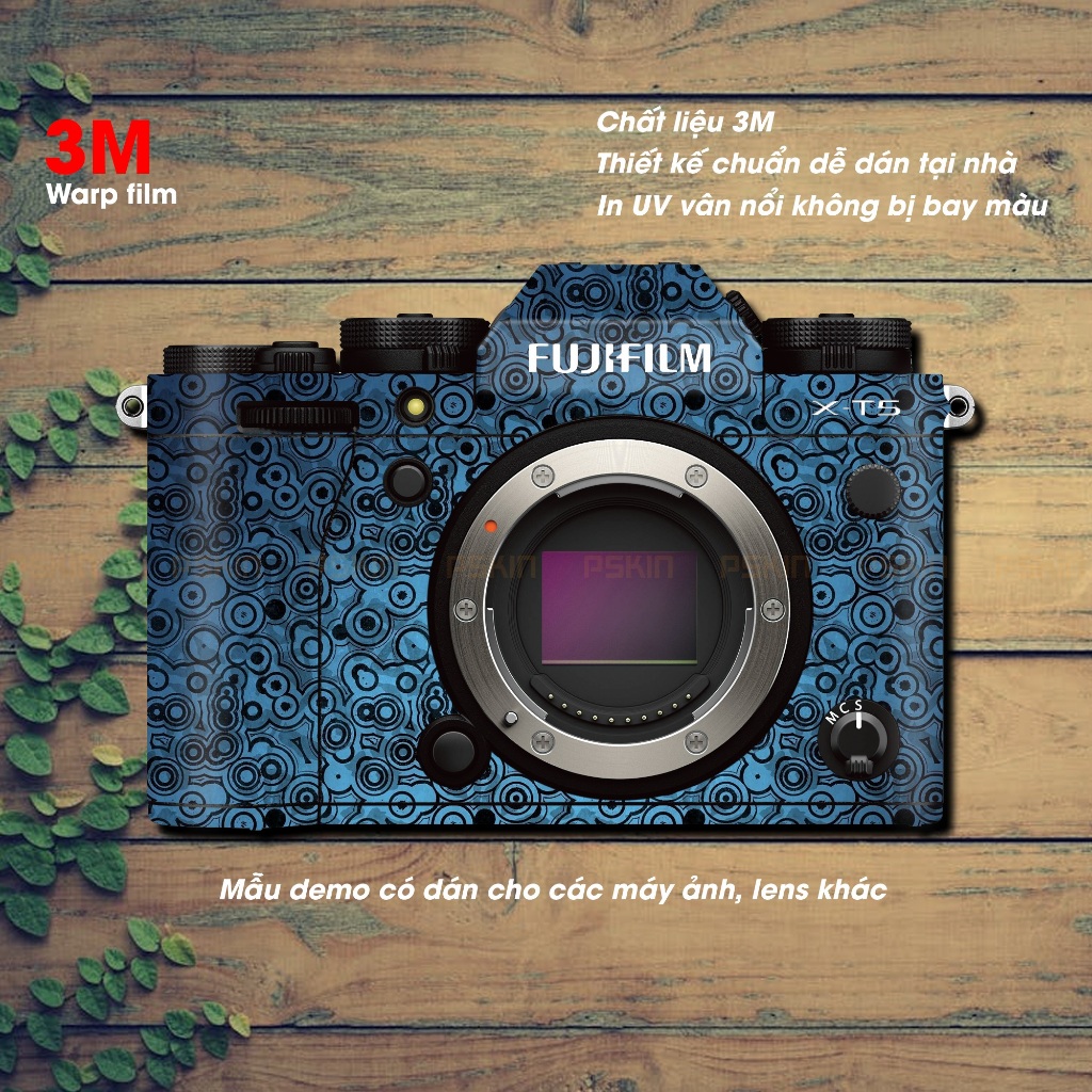 Fujifilm body camera skin stickers X-H2,X-T4, X-T5, X-Pro 2, GFX 100, X-E4, X-E3 etc. model C5 ...