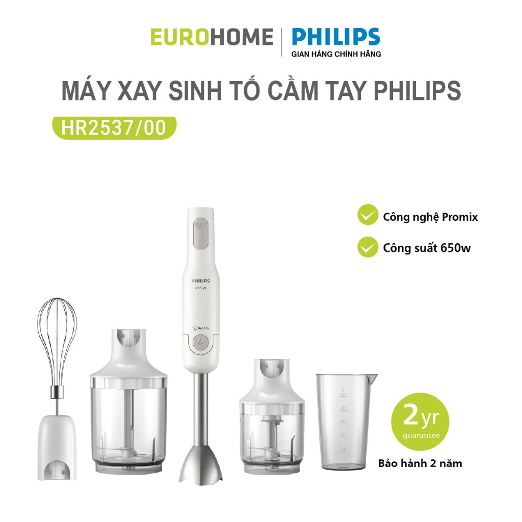 Philips HR2537 650W hand blender, 4 jars, | Genuine Products | Shopee ...