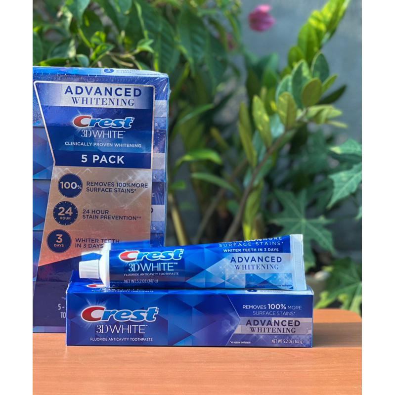 1 tube of CREST 3D White Advanced Triple Whitening Toothpaste | Shopee ...