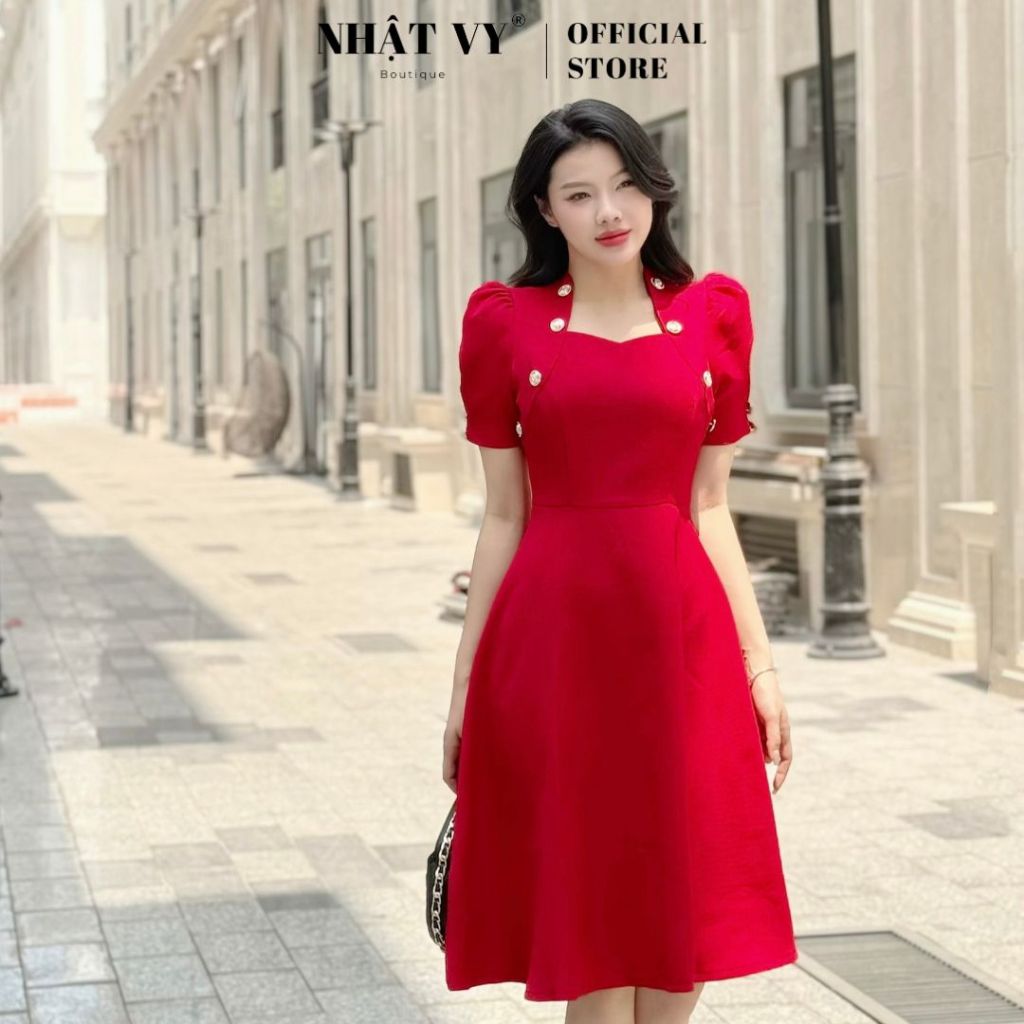 Vy Japanese Party Sponge Dress With Elegant Street Office Buttons ...