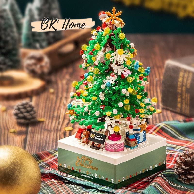 Christmas music box model assembly toy 1237 Christmas tree models ...