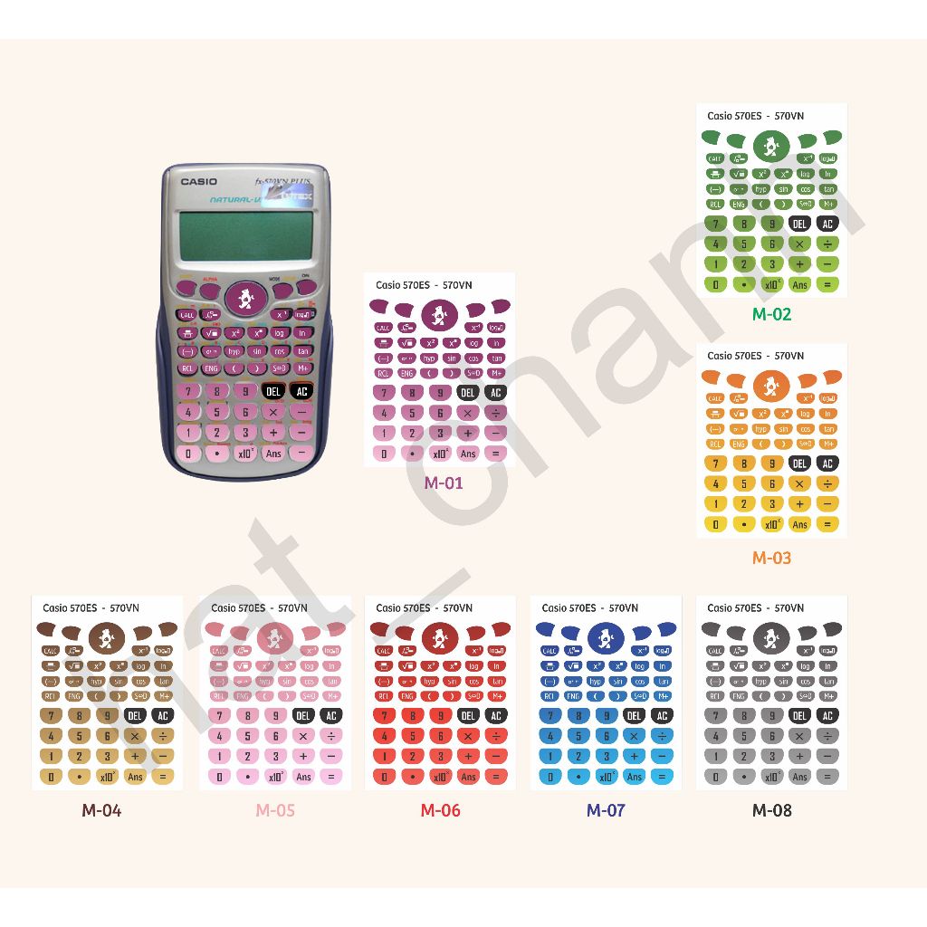 Casio 570 computer button sticker | Shopee Malaysia