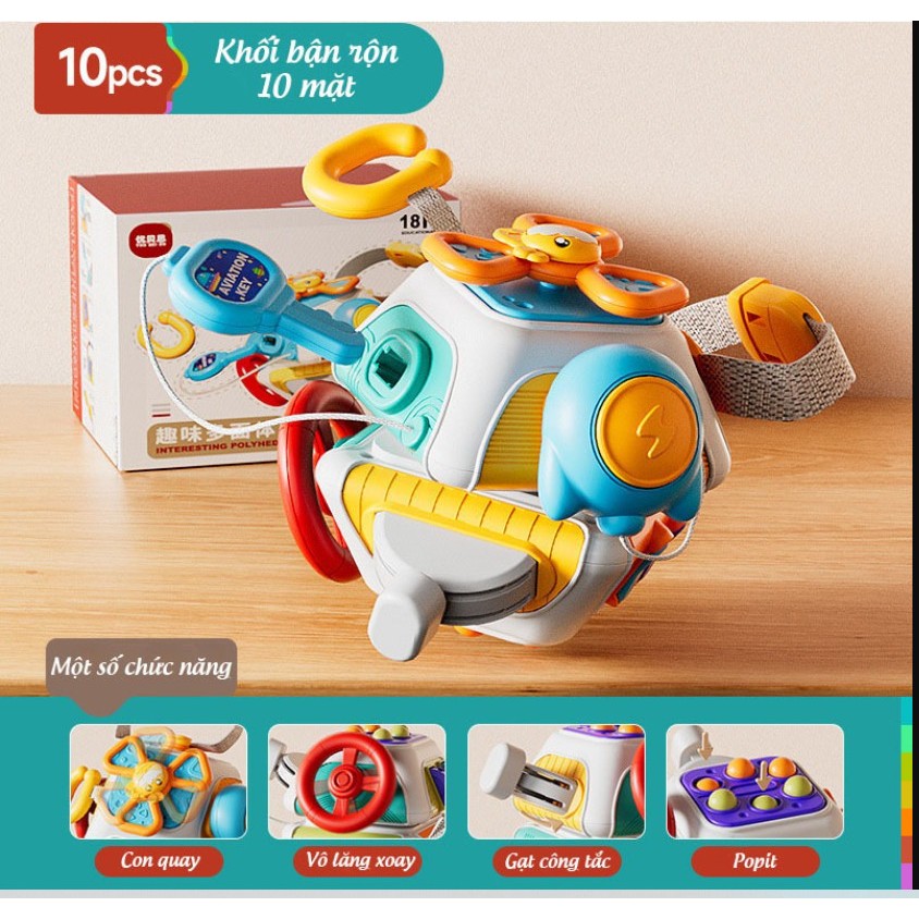 Busy Block 10 Smiley Faces Rotate 360 Degrees, Play Montessori For ...