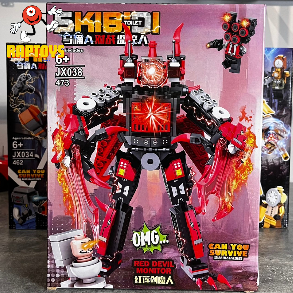 [Ho Chi Minh City][SKIBIDI TOILET] RED DEVIL MONITOR Assembled toy ...