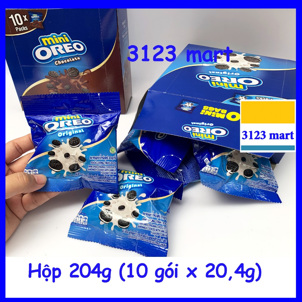 (expiry date 05/2026) OREO mini ice cream biscuits box 204g has 10 ...